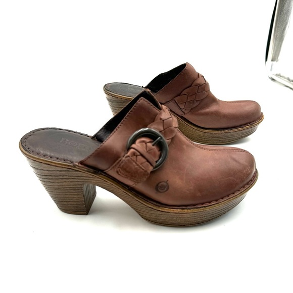 Born | Shoes | Born Mule Leather Clog Heels | Poshmark